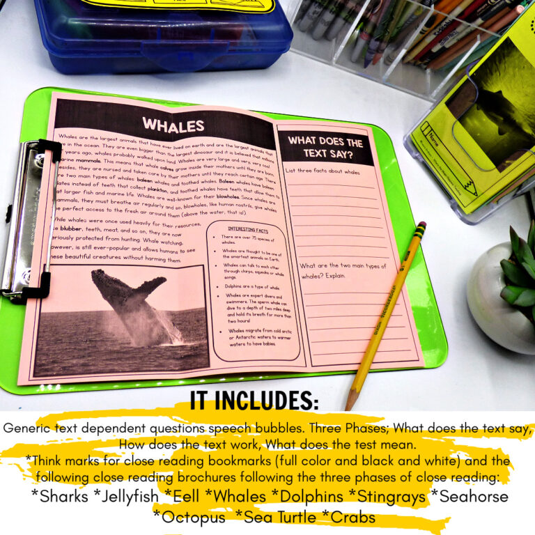 Ocean Animals Close Reading Passages: Grades 2-3 - Where the Magic Happens