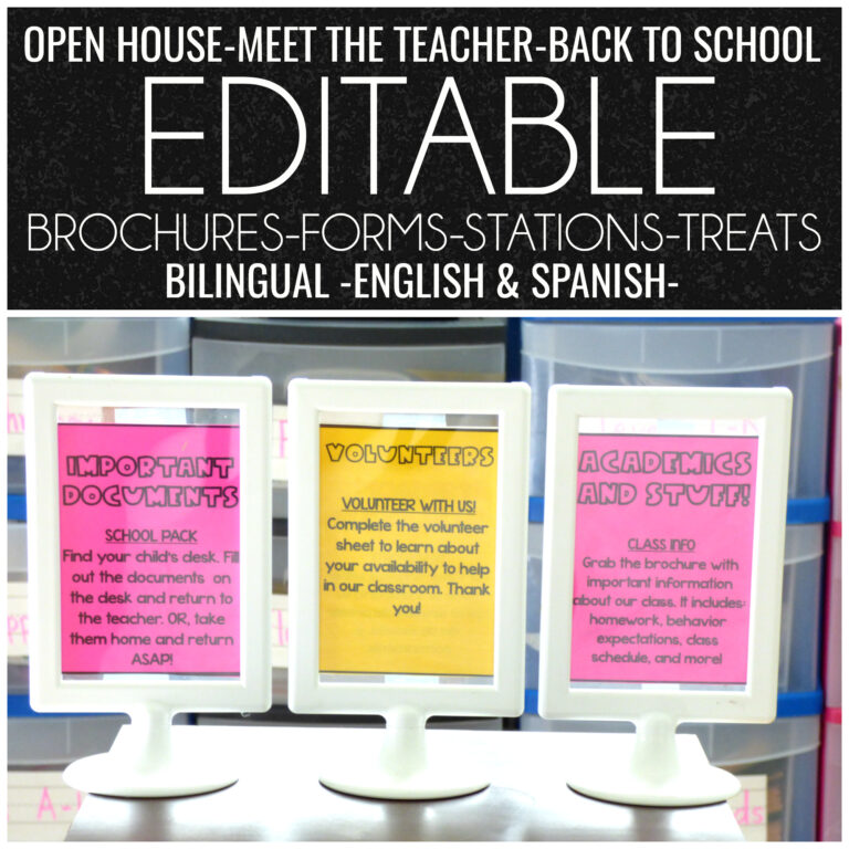 Back to School - Open House - Meet the Teacher Night Bilingual pack in ...