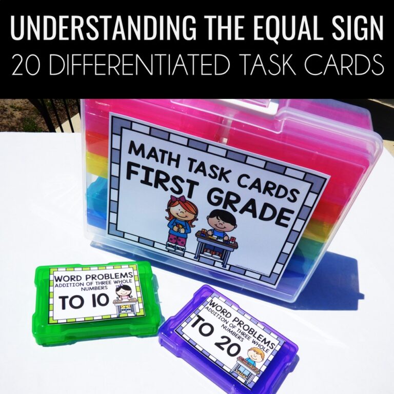 Understanding the Equal Sign Task Cards ~ 1.OA.D.7 - Where the Magic ...