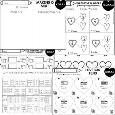BUILD Math Centers for Kindergarten February - Where the Magic Happens